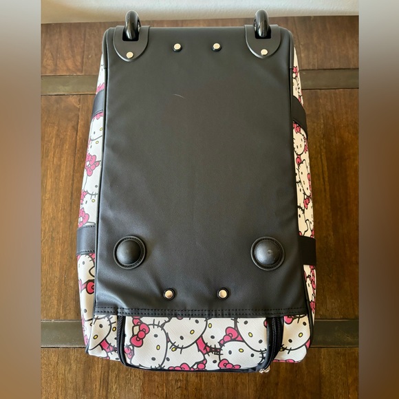 Hello Kitty | Bags | Hello Kitty Rolling Duffle Bag Luggage With Black ...